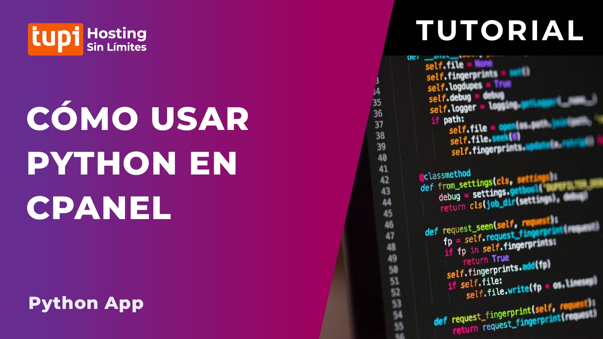 Cómo usar Python en CPanel - Tupi Hosting